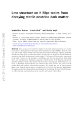 Less structure on $8$ Mpc scales from decaying sterile neutrino dark ...